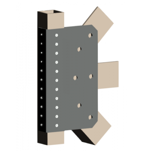 3-Way Bracing Cleat | Single-Sided Angle & SHS Corner Brace