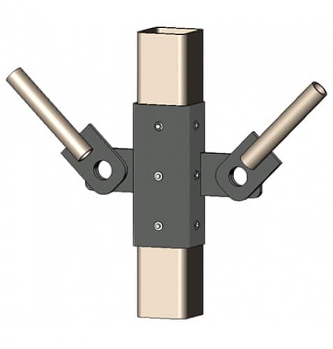 Double-Sided Bracing Rod Cleat | 1-Way SHS Connector